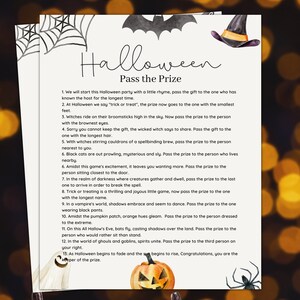Halloween Party Game, Pass the Prize, Halloween Party Activities ...