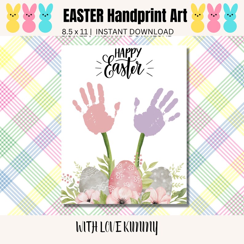 Easter Handprint Footprint Craft Printable Preschool Craft - Etsy