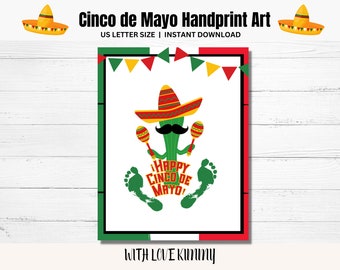 Cinco De Mayo Craft, Cinco De Mayo Handprint and Footprint, Printable ...