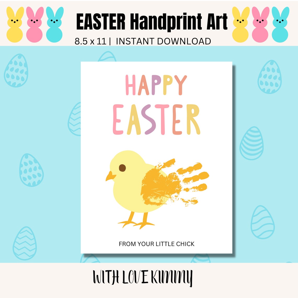 Easter Handprint Footprint Craft Printable, Preschool Craft, Easter ...