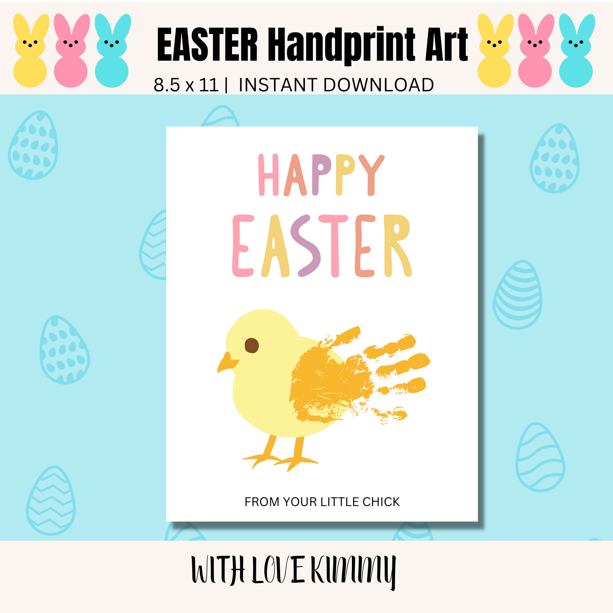 Easter Handprint Footprint Craft Printable, Preschool Craft, Easter ...