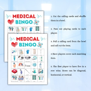 Medical Bingo Game, 60 Bingo Games, Doctor Games, Radiology Games ...