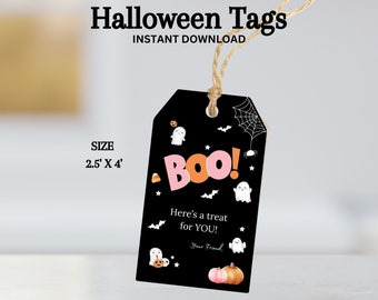 HALLOWEEN GIFT TAG Editable Gift Tag Printable Gift Tag - Etsy
