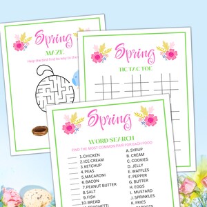 Printable SPRING Game Bundle, Spring Party Games and Activities, Kids ...