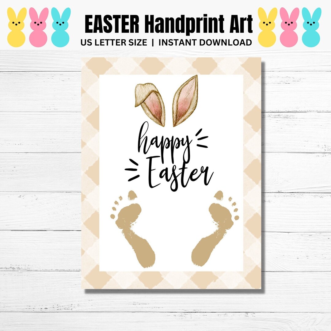 Easter Handprint Footprint Craft Printable, Preschool Craft, Easter ...