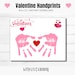 Valentine Handprint Craft Printable Bundle, Valentine Preschool Craft ...