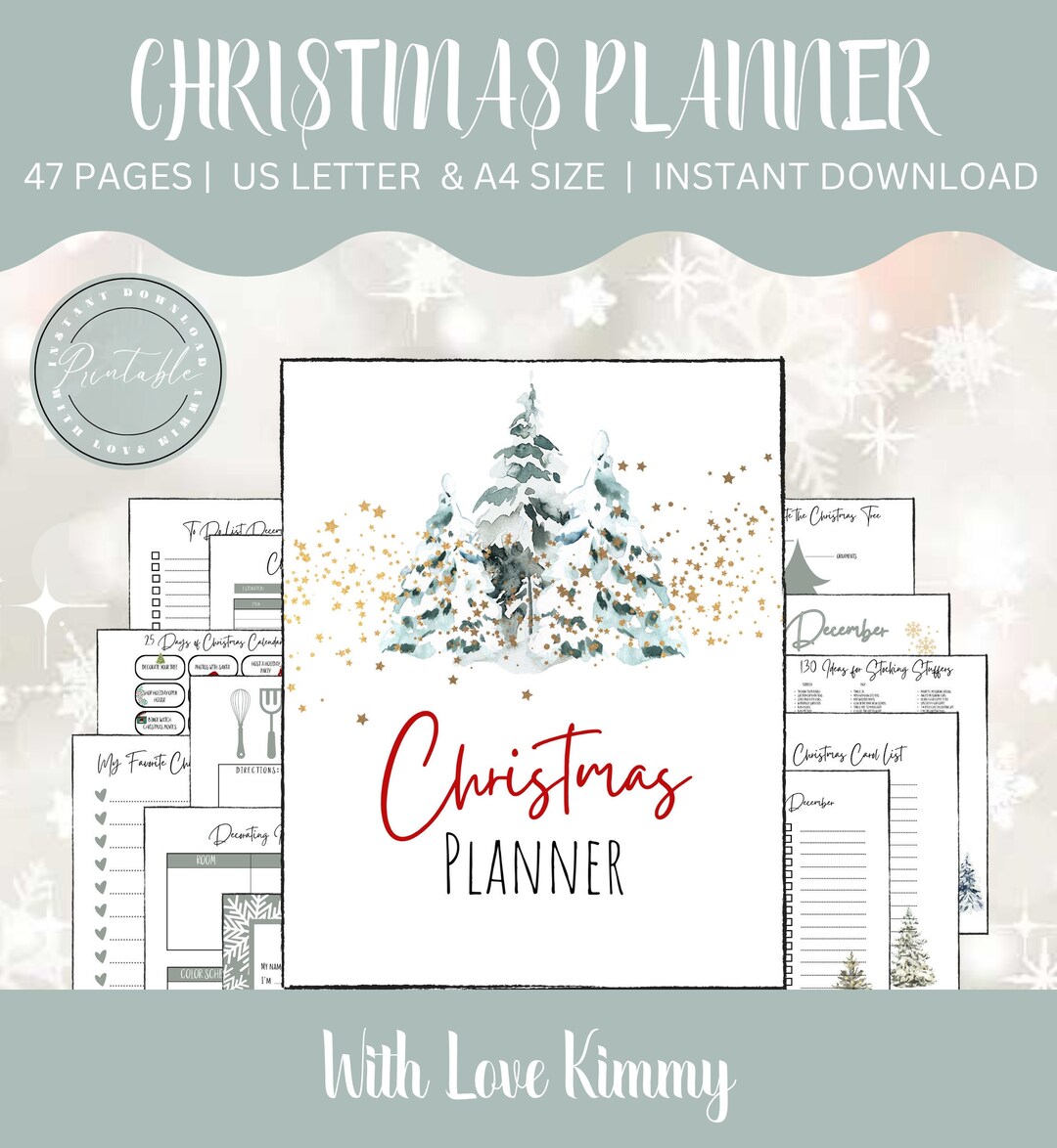 This Snow Trees Christmas Planner Will Help You Plan & Organize Holiday ...