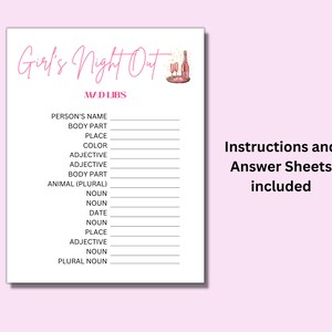Printable Girls Night Out Game Bundle Party Games and Activities, Girls ...