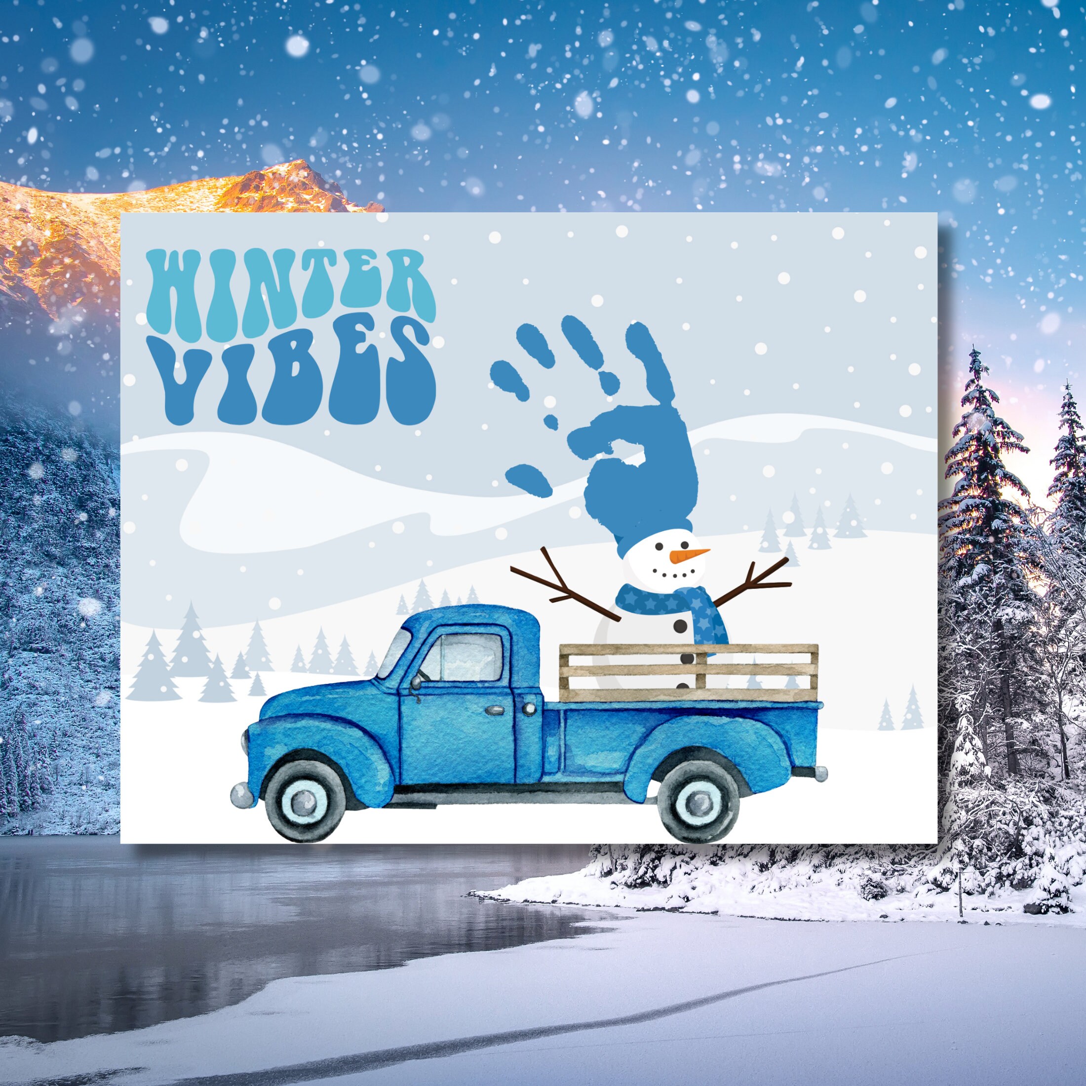 Winter Handprint Art , Winter Craft, Kids Handprint Art Craft, Art for ...