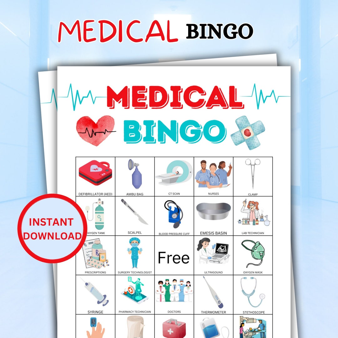 Medical Bingo Game, 60 Bingo Games, Doctor Games, Radiology Games ...