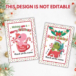 Christmas Candy Cane Gift Tag, Kids Candy Cane Favors Gift Tags, Candy ...