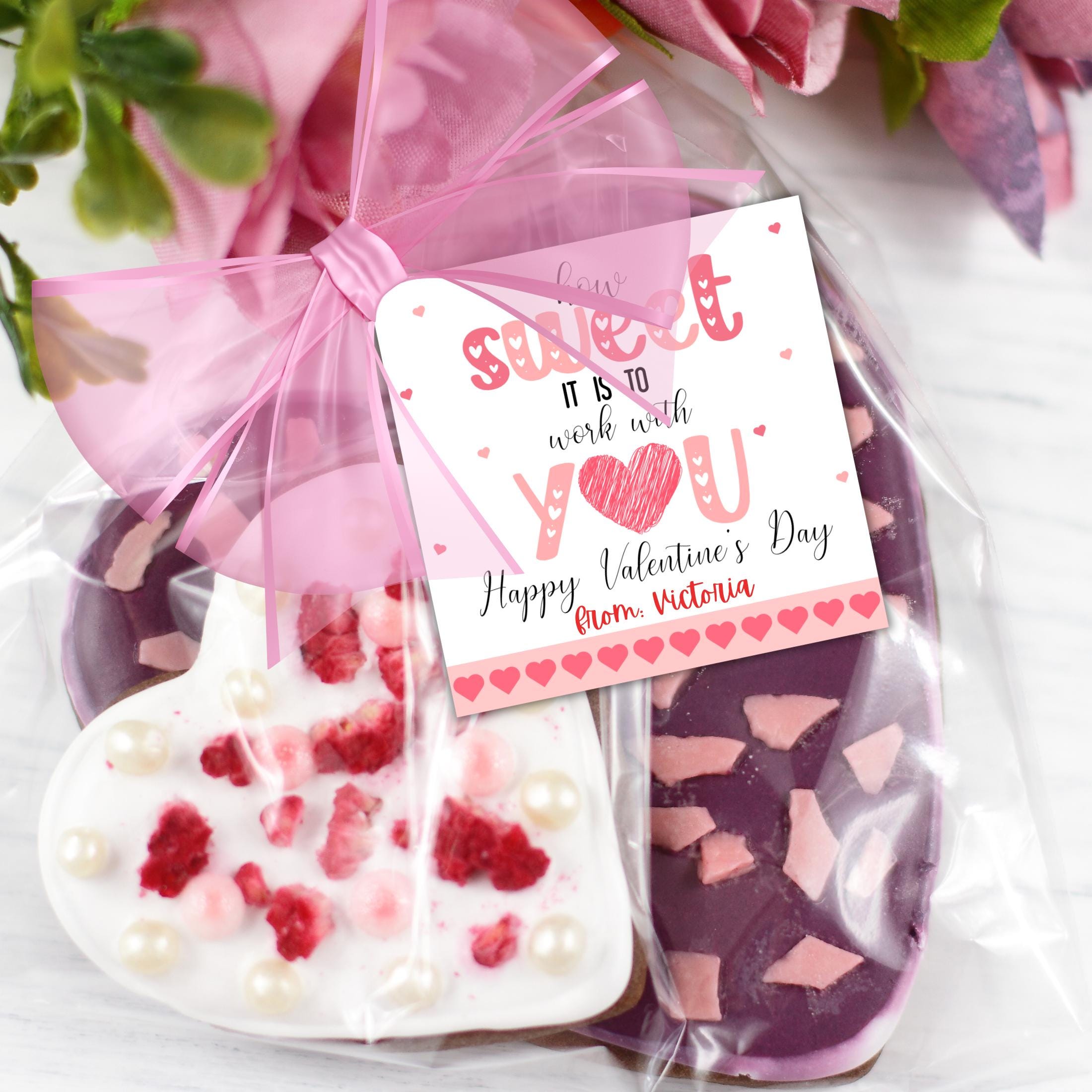 Coworker Valentines Gift Tag, Printable Valentine Tag, Valentines Day ...