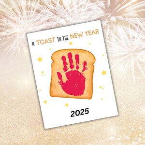 2025 New Years Handprint Art, New Year Craft, Kids Handprint Art Craft ...