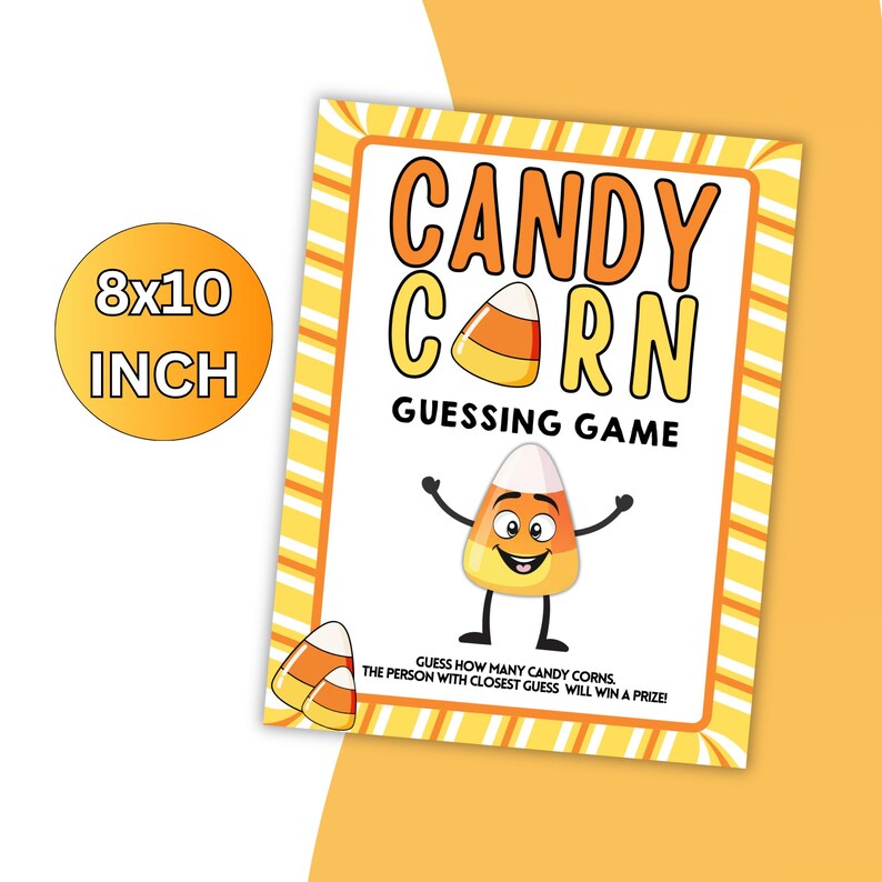 Candy Corn Guessing Game Printable, Classroom Game, Halloween Party ...