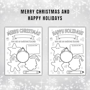 Teacher Christmas Appreciation Gift, Printable Teacher Holiday Gift ...