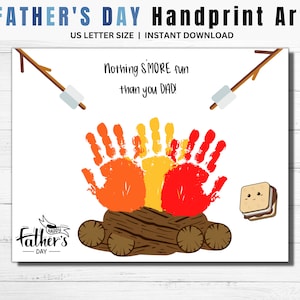 Father's Day Handprint Activity, Father's Day Printable, Happy Father's ...