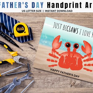 Father's Day Handprint Activity, Father's Day Printable, Happy Father's ...