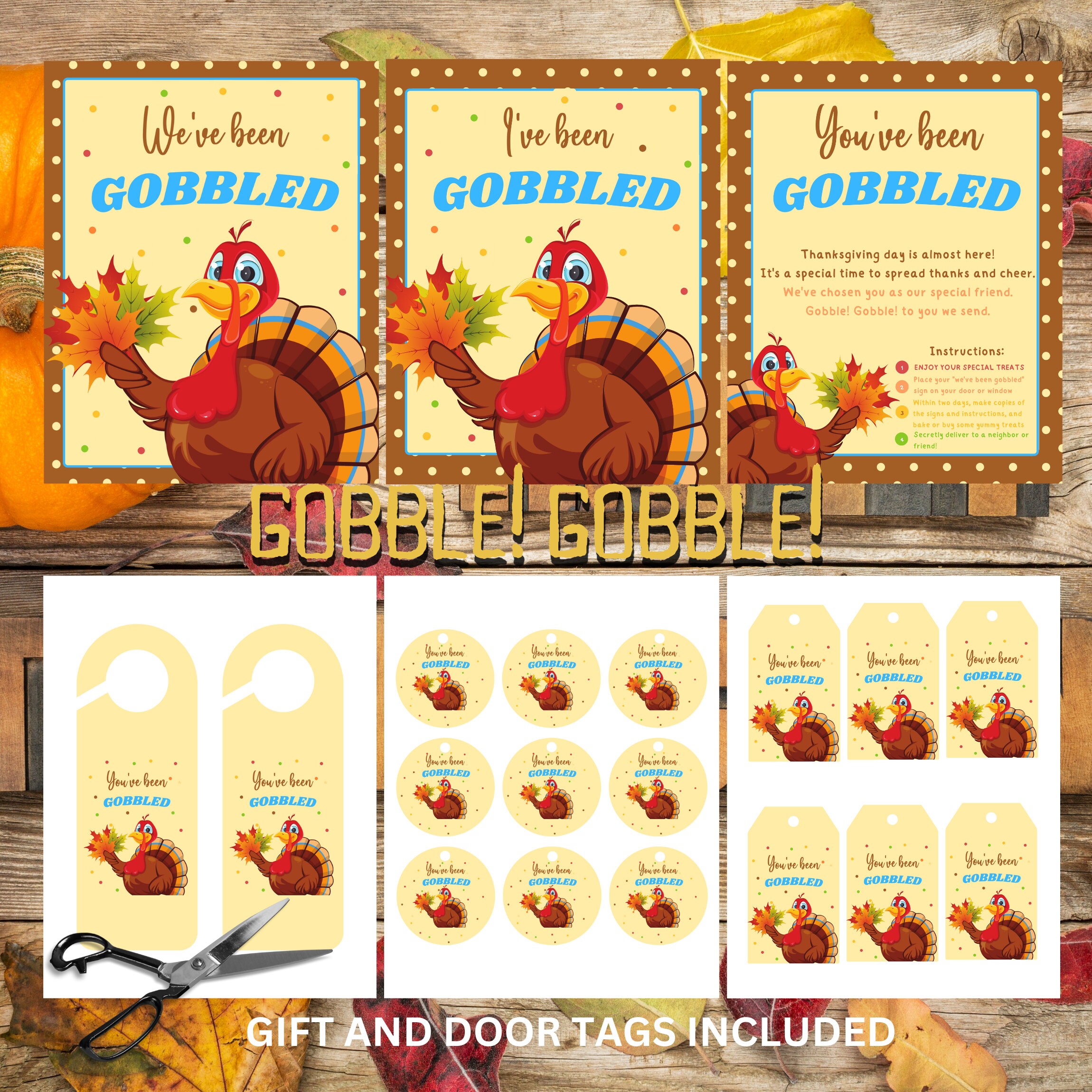 You've Been Gobbled Printable Bundle We've Been - Etsy