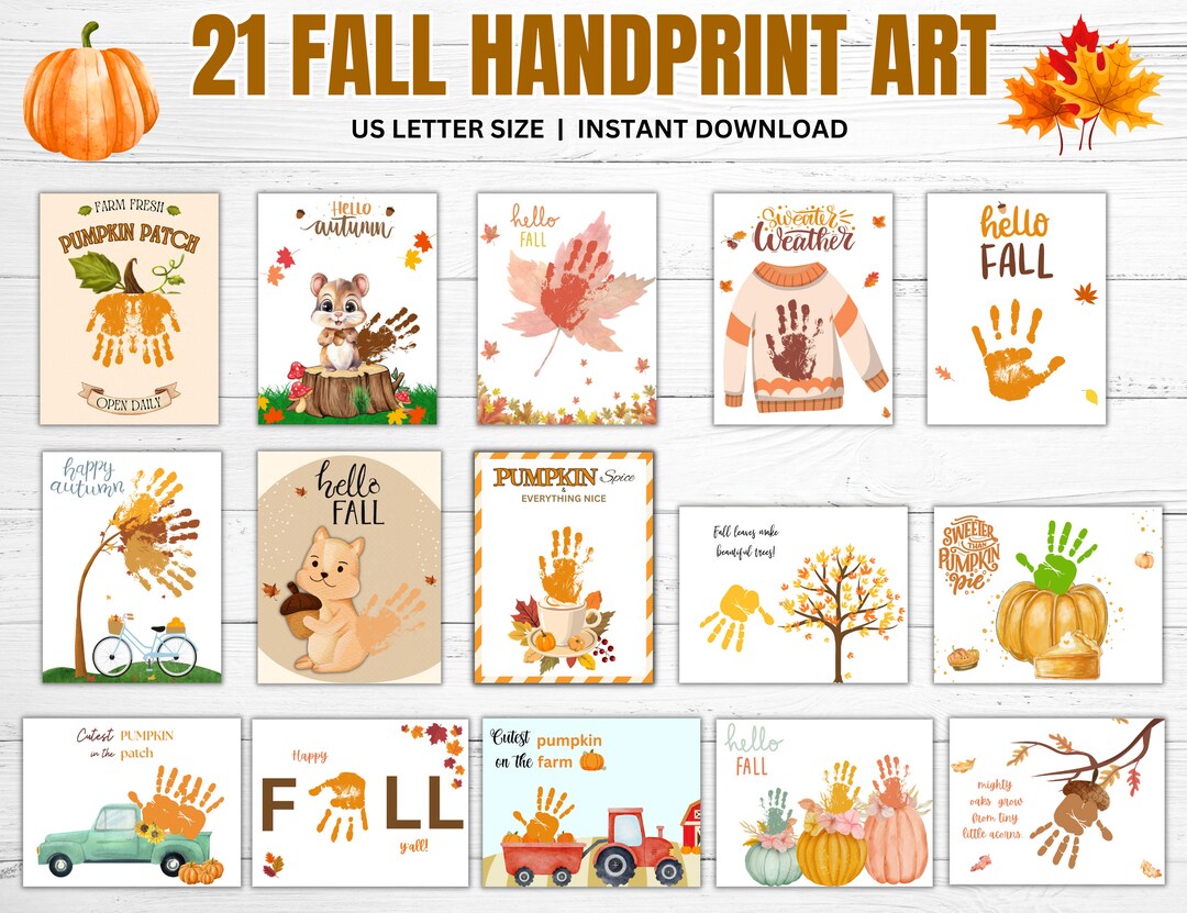 Fall Handprint Art, Fall Craft, Kids Handprint Art Craft, Fall Art for ...