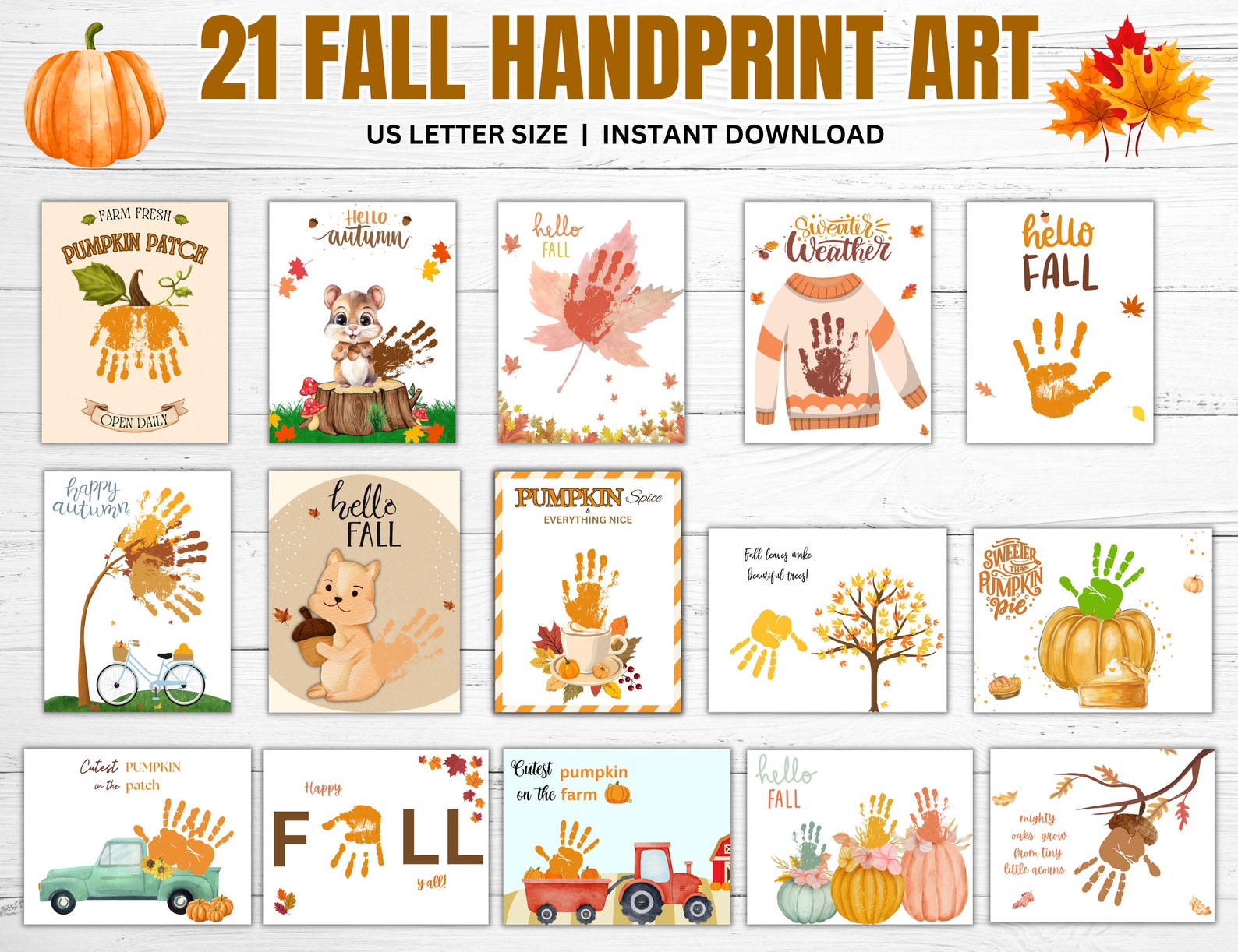 Fall Handprint Art Fall Craft Kids Handprint Art Craft Fall - Etsy