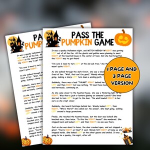 Halloween Pass the Pumpkin Game, Halloween Party Activity, Halloween ...