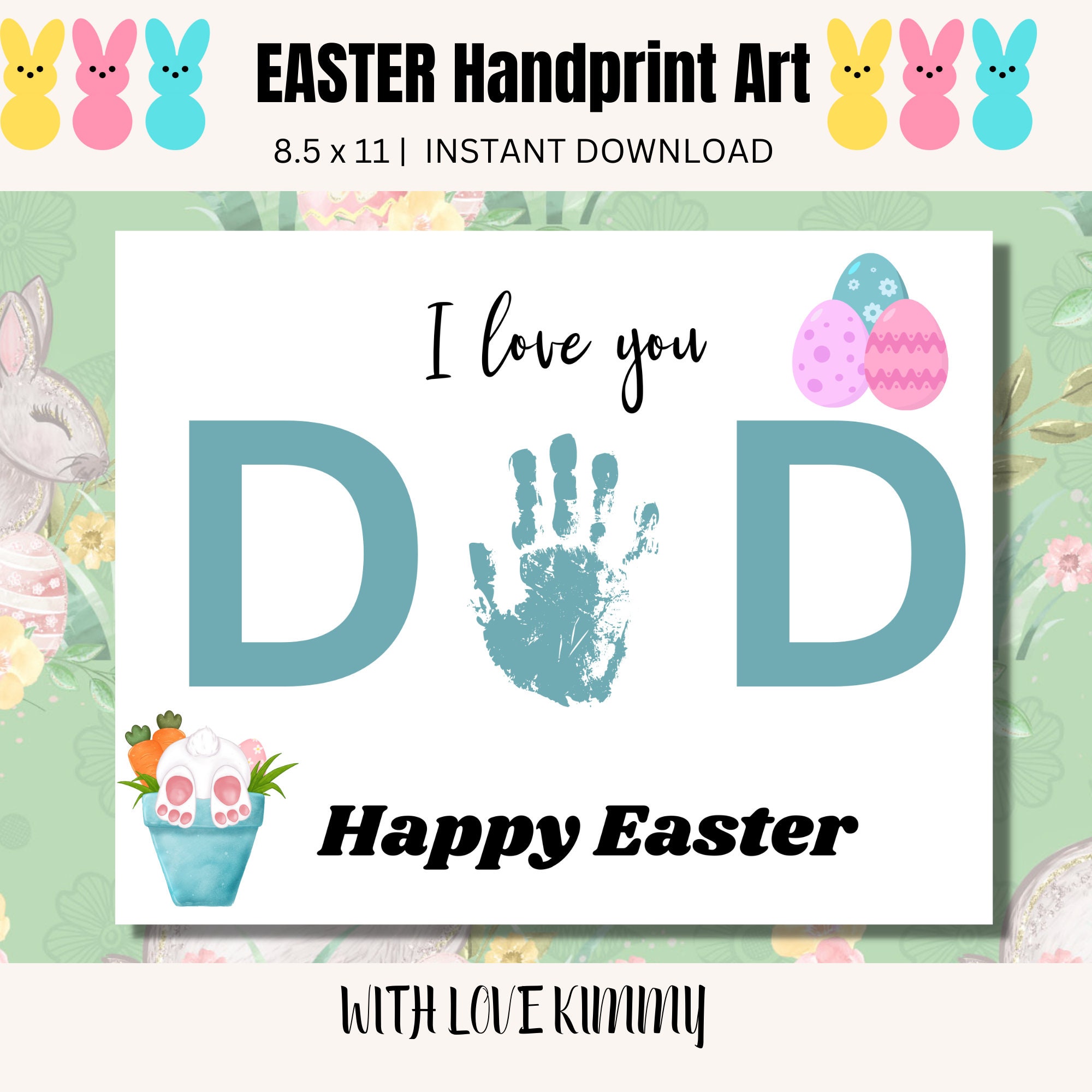 Easter Handprint Footprint Craft Printable, Preschool Craft, Easter ...