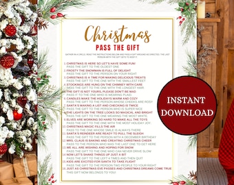 Christmas Pass the Present Game, Fun Christmas Party Game Group, Pass ...
