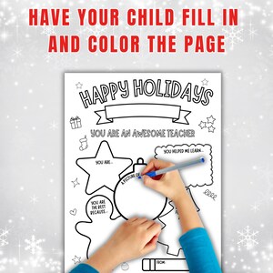 Teacher Christmas Appreciation Gift, Printable Teacher Holiday Gift ...