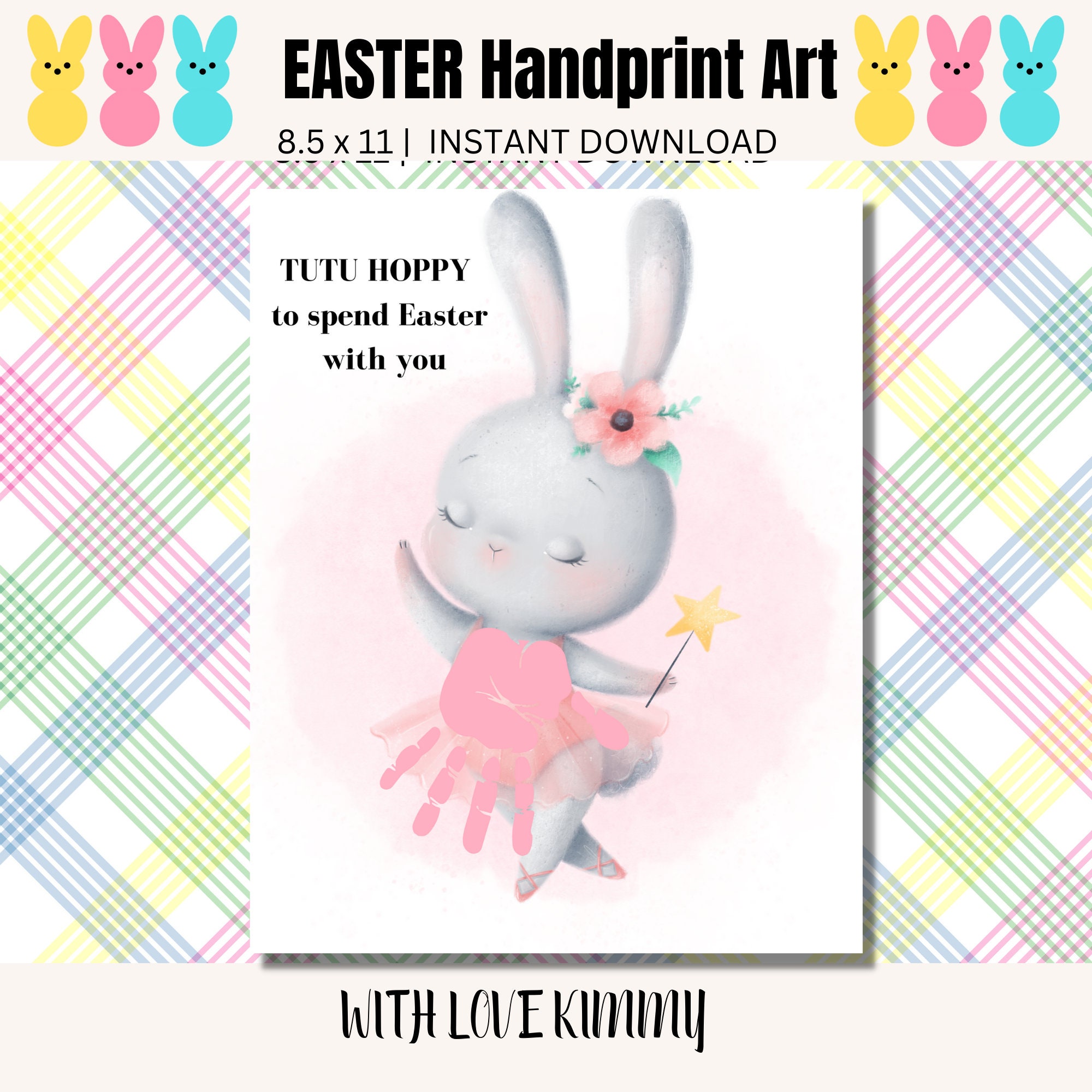 Easter Handprint Footprint Craft Printable, Preschool Craft, Easter ...