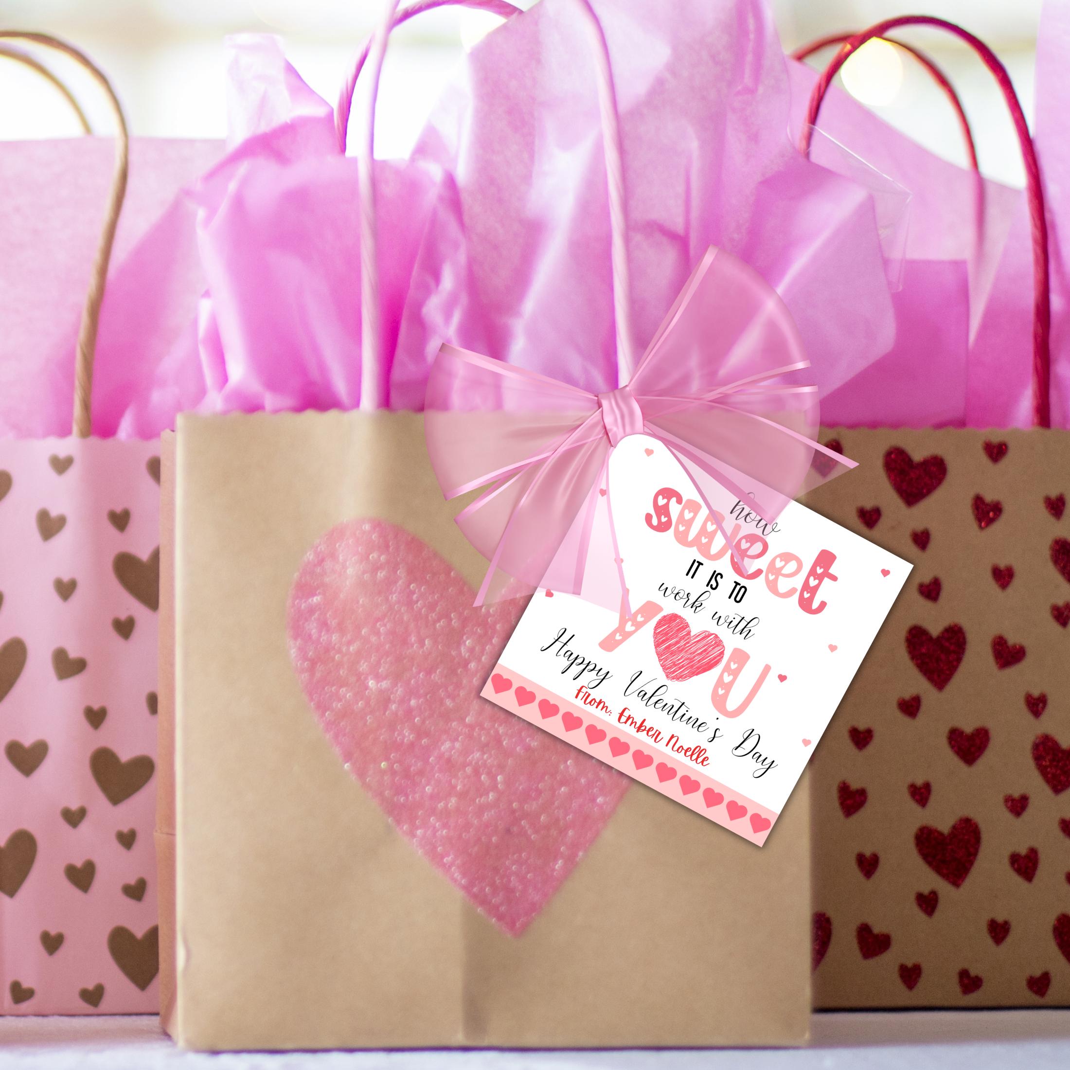Coworker Valentines Gift Tag, Printable Valentine Tag, Valentines Day ...