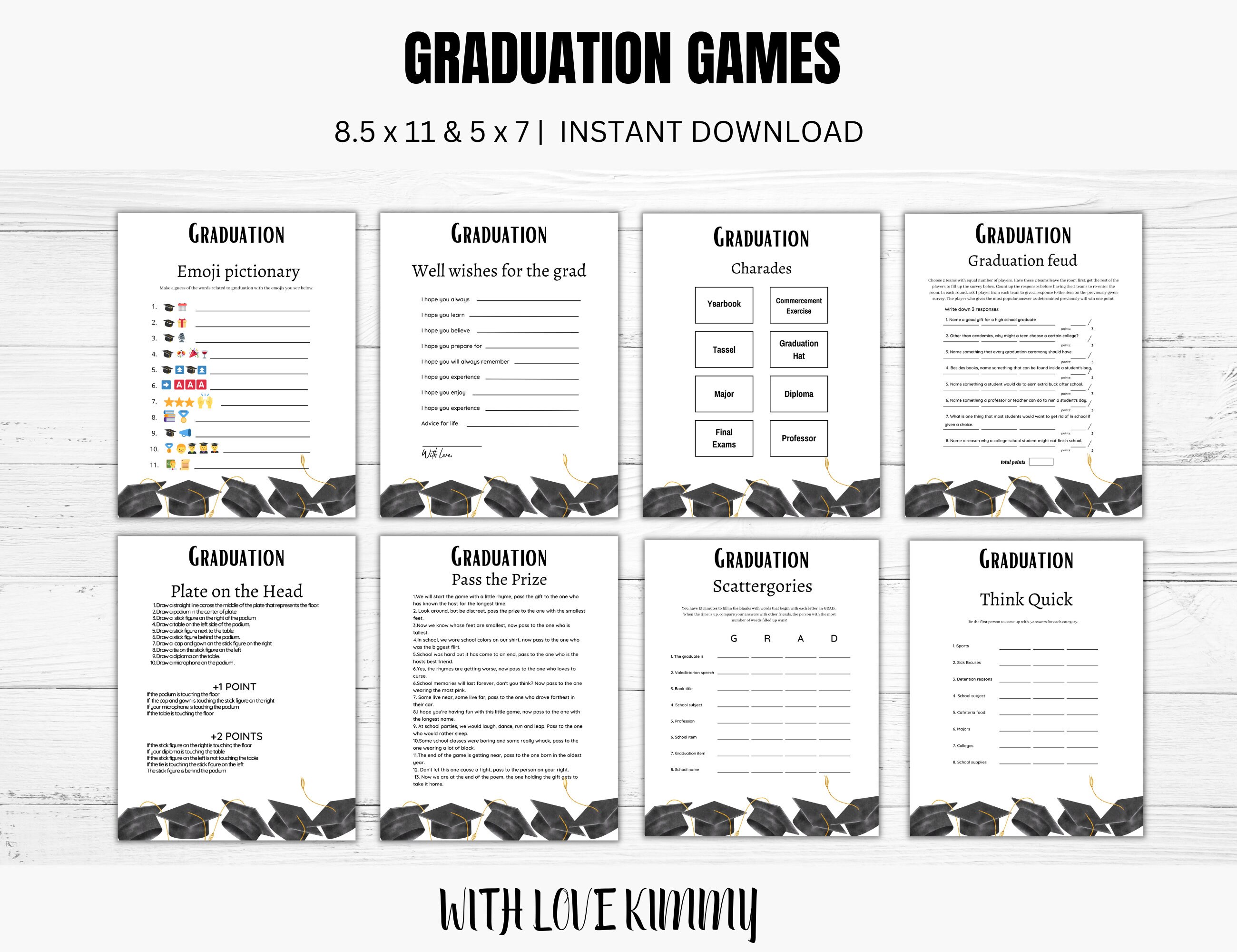 Printable Graduation Games, 2024 Graduation Games, Graduation Party ...