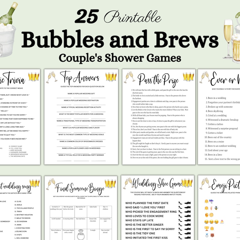 Couples Shower Games - Etsy