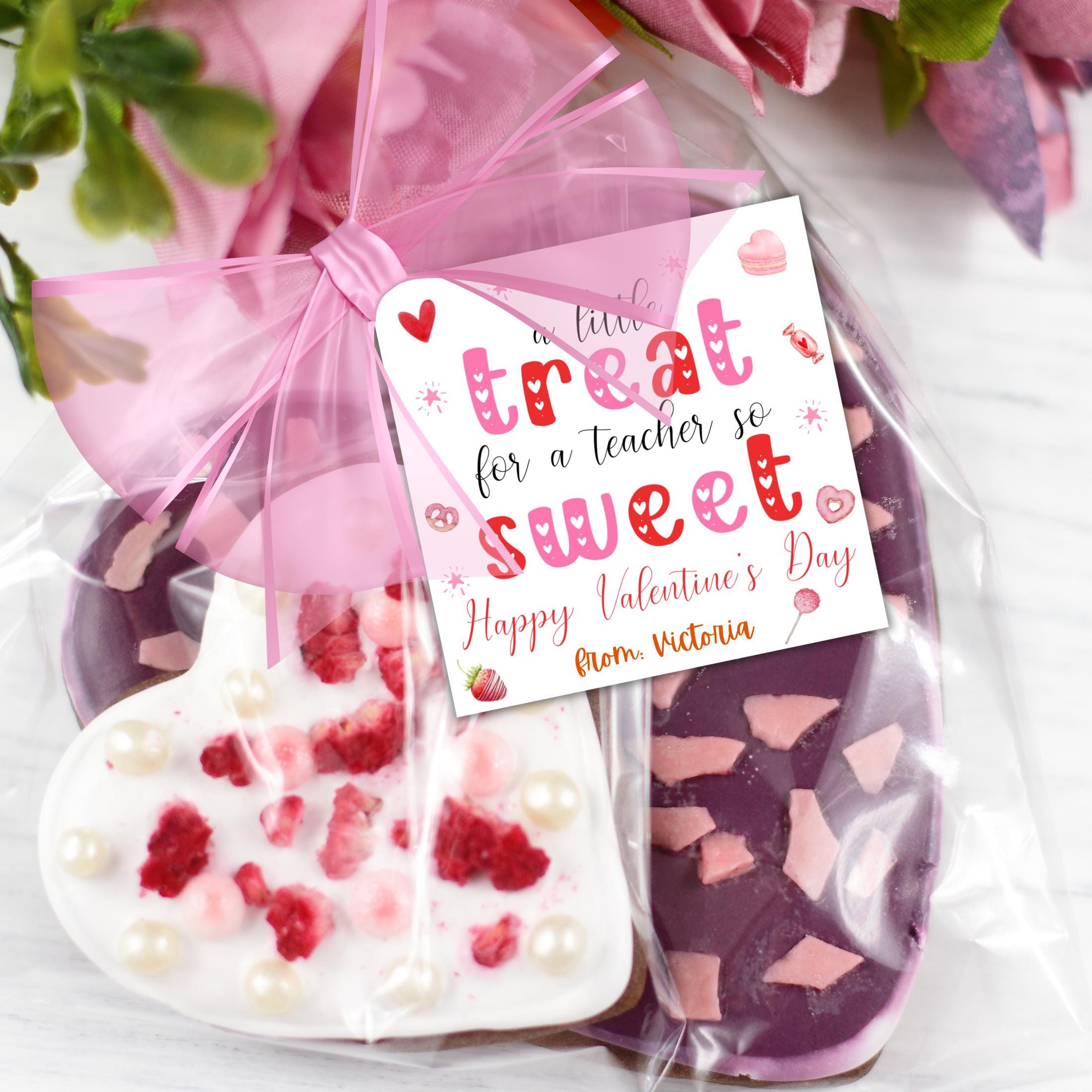 Teacher Valentines Gift Tag, Printable Valentine Gifts Tags, Valentines ...