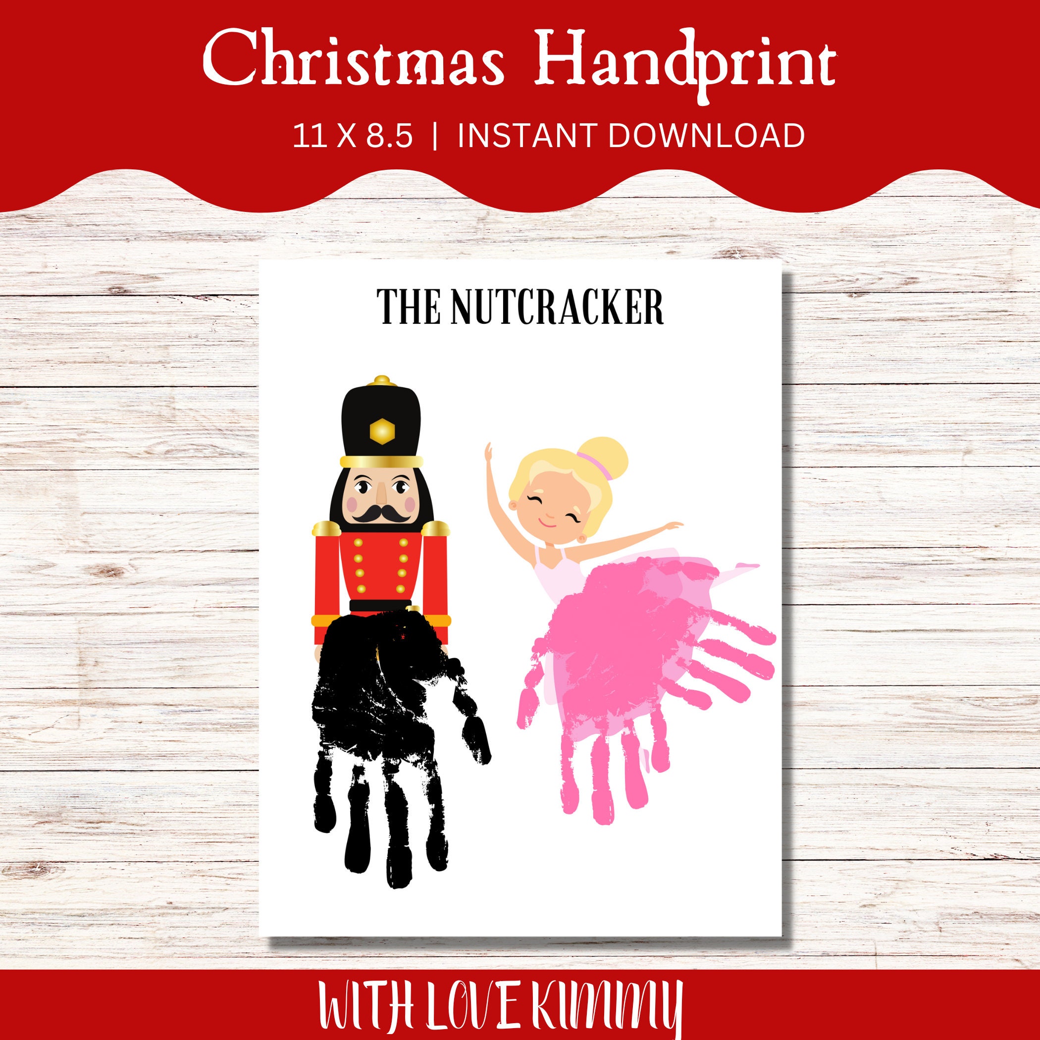 Christmas Handprint Craft Printable Bundle Christmas - Etsy