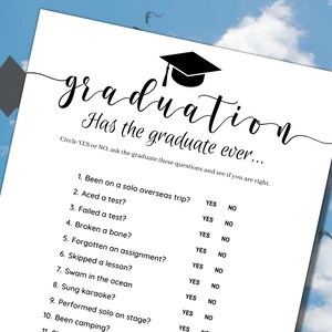 Printable Graduation Games, Has the Grad Ever 2025 Graduation Games ...