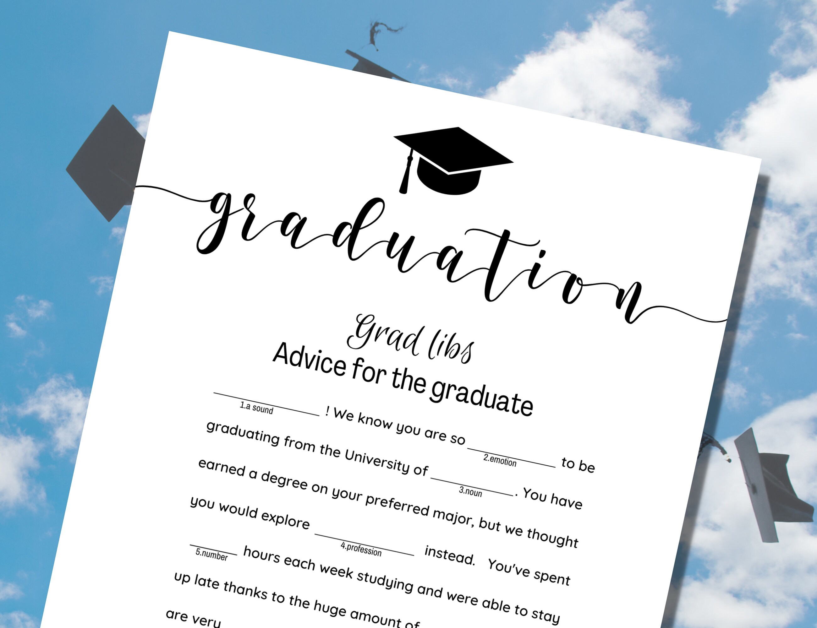 Printable Graduation Games, Grad Libs 2025 Graduation Games, Graduation ...
