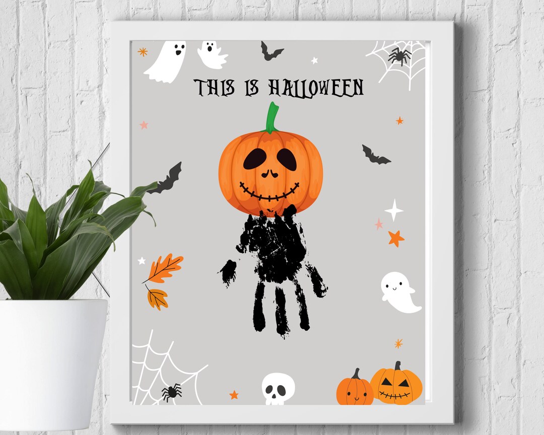 Halloween Handprint Footprint Art, Halloween Craft, Kids Art Craft ...