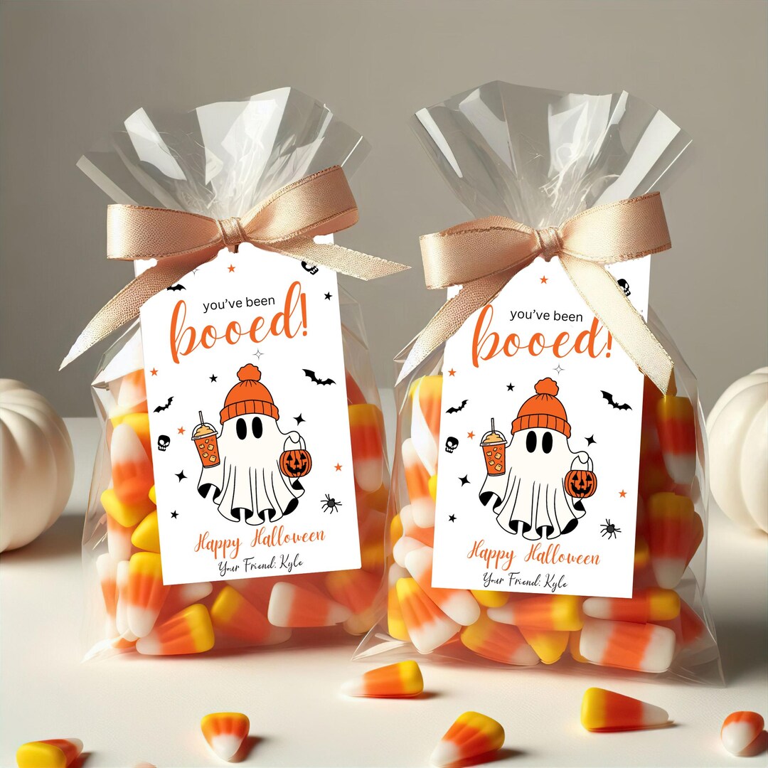 Halloween You've Been Booed Gift Tag, Boo Tags for Friends, Neighbors ...
