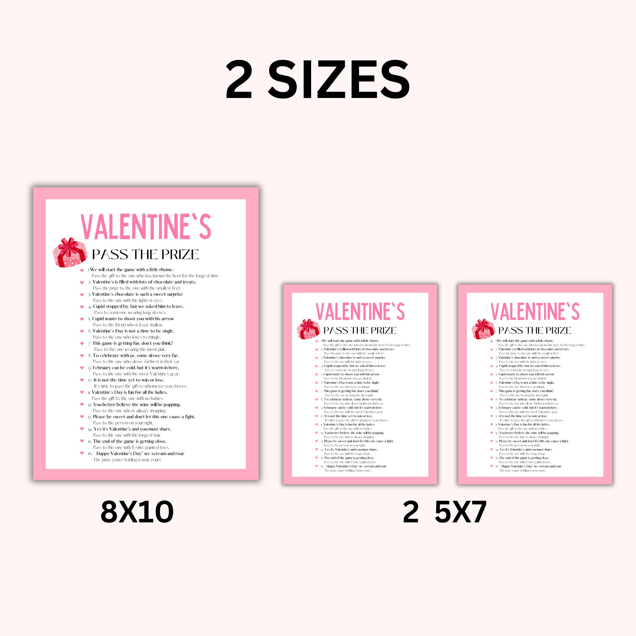 Pass the Prize Valentine's Day Game, Valentines Party Game and Activity ...
