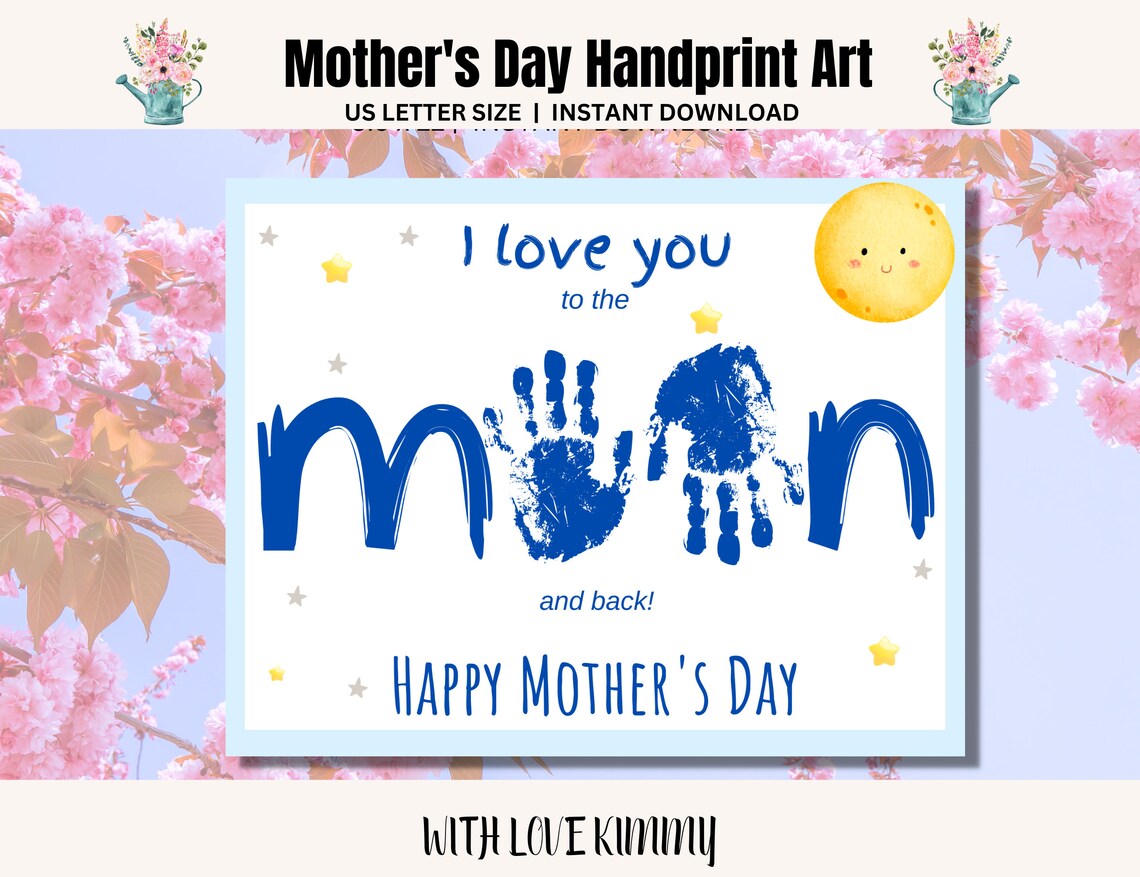 Mother's Day Handprint Activity Mother's Day - Etsy