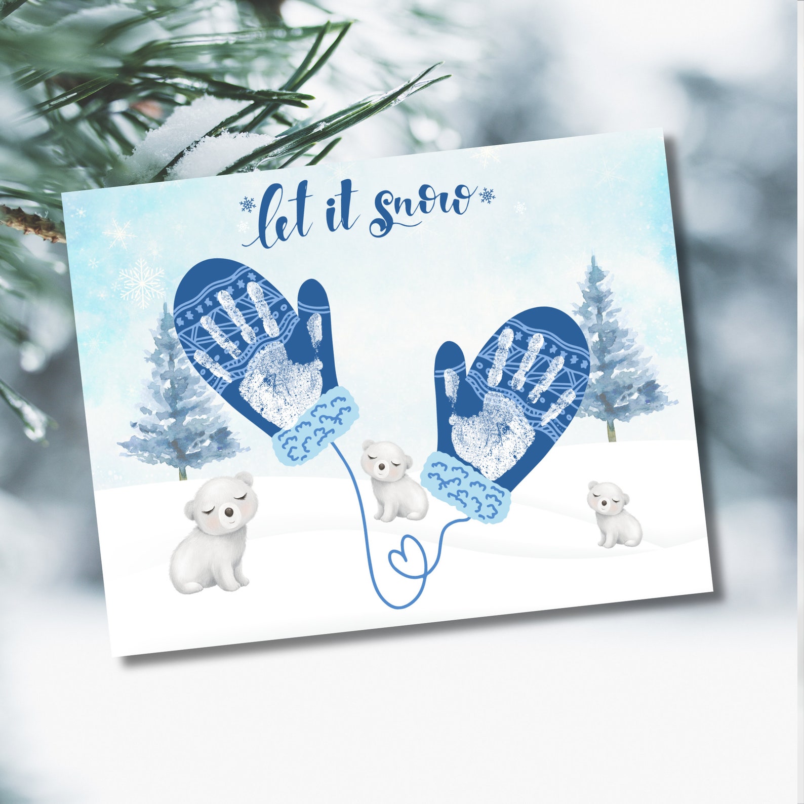 Winter Handprint Art , Winter Craft, Kids Handprint Art Craft, Art for ...