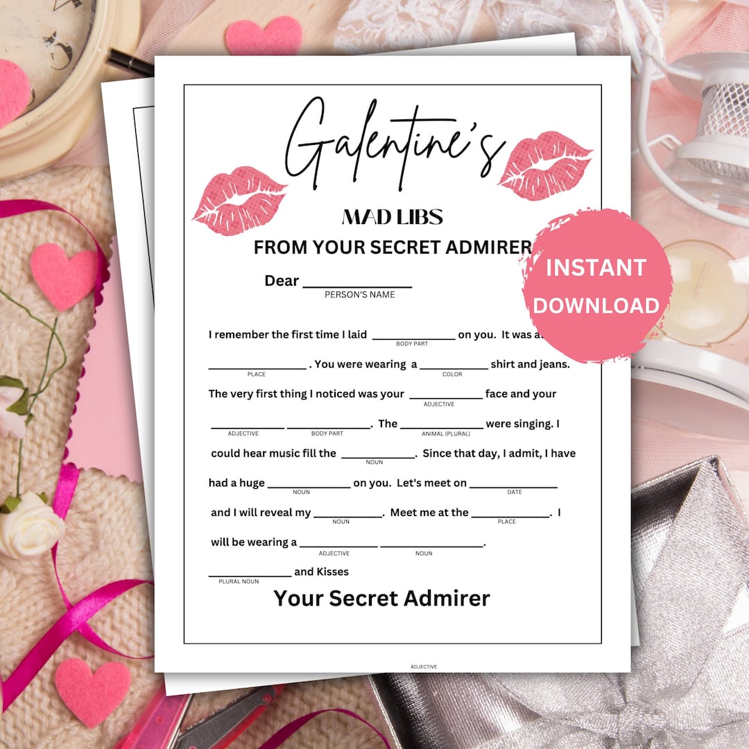Printable Galentine's Day Game, MAD LIBS Party Game and Activity, Party ...