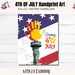 4th of July Handprint Activity, Fourth of July Printable, Happy 4th ...