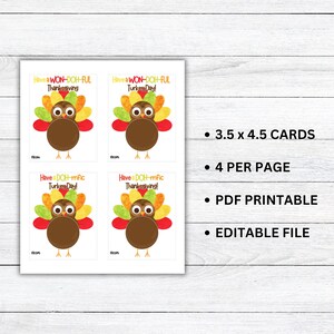 Kids Thanksgiving Play Dough Cards, Class Thanksgiving Favors Tags ...