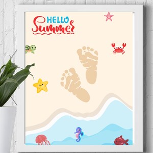 Summer Handprint Art, Summer Craft, Kids Handprint Art Craft, Summer ...