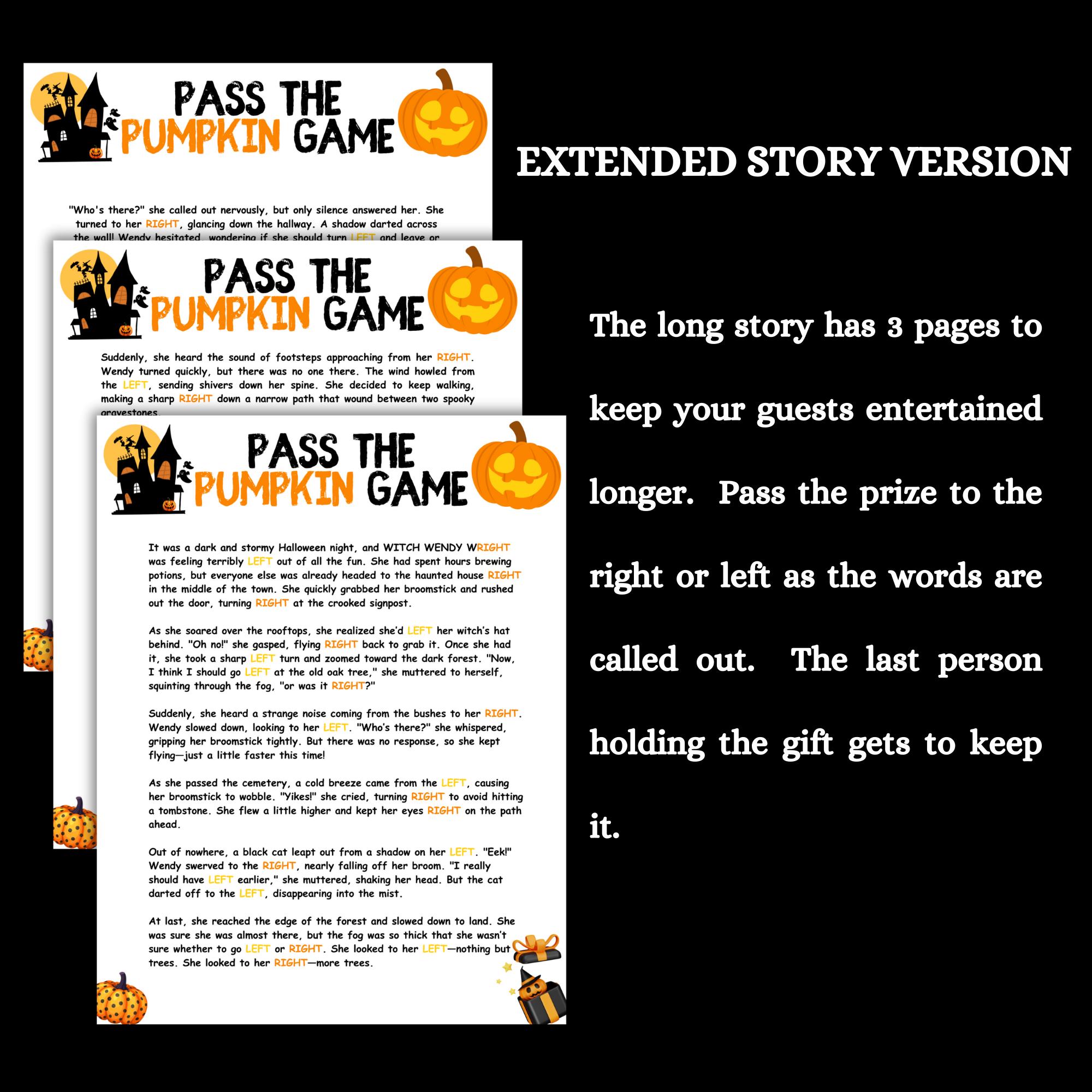 Halloween Pass the Pumpkin Game, Halloween Party Activity, Halloween ...