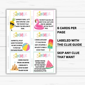 Summer Outdoor Scavenger Hunt for Kids, 25 Summer Hunt Clues, Editable ...