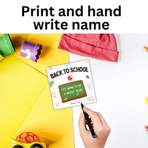 Editable Back to School Gift Tag, Student Gift From Teacher, First Day ...