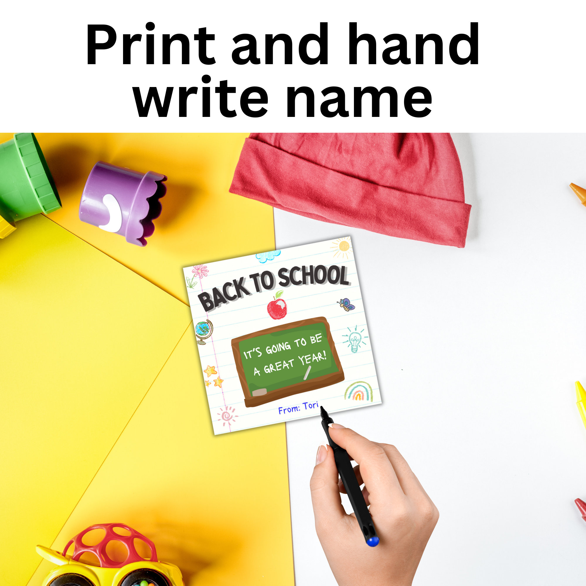 Editable Back to School Gift Tag, Student Gift From Teacher, First Day ...