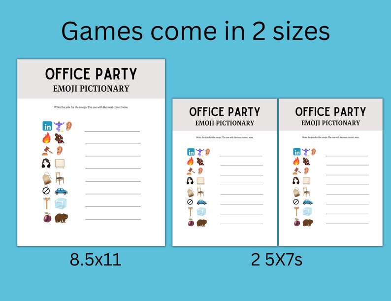 Office Party Game Bundle, Printable Work Party Games, Staff Game Idea ...